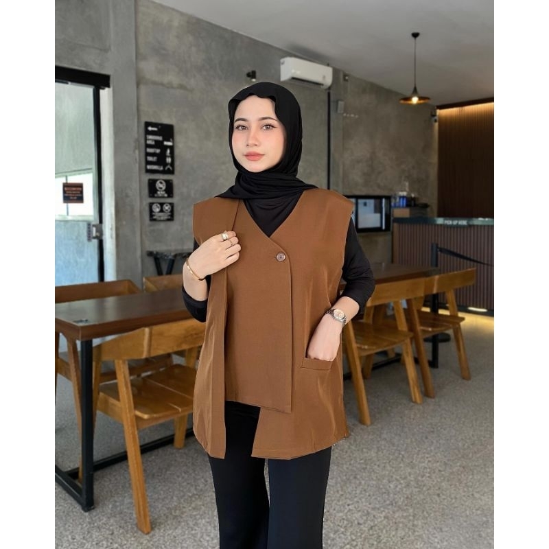 Jual Hanny Vest Outer Rompi Wanita Atasan Luaran Oversized Korean Style ...