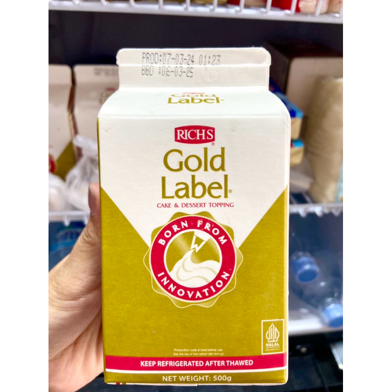 Jual Rich gold label whipping cream cair 500g 907g | Shopee Indonesia