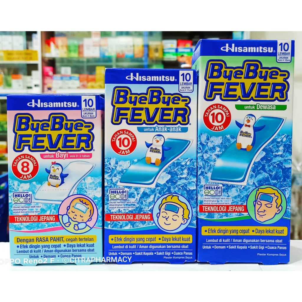 Jual Bye-Bye Fever All Varian 𝟏 𝐊𝐎𝐓𝐀𝐊 𝐈𝐒𝐈 𝟏𝟎 𝐒𝐀𝐂𝐇𝐄𝐓 - Kompres Demam Untuk Bayi/Anak/Dewasa ...
