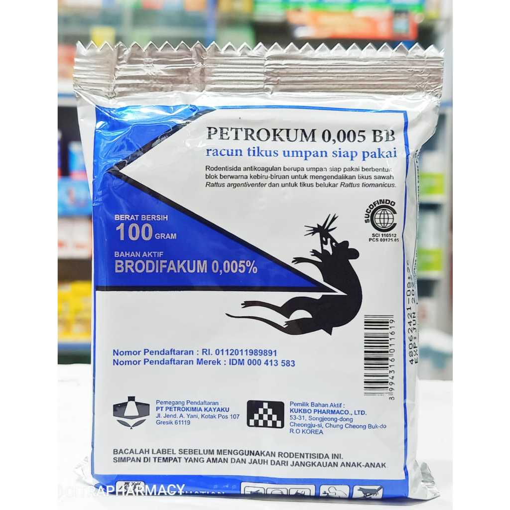 Jual Petrokum 𝟏 𝐒𝐀𝐂𝐇𝐄𝐓 𝟏𝟎𝟎𝐆𝐑 - Racun Tikus Umpan Siap Pakai | Shopee ...