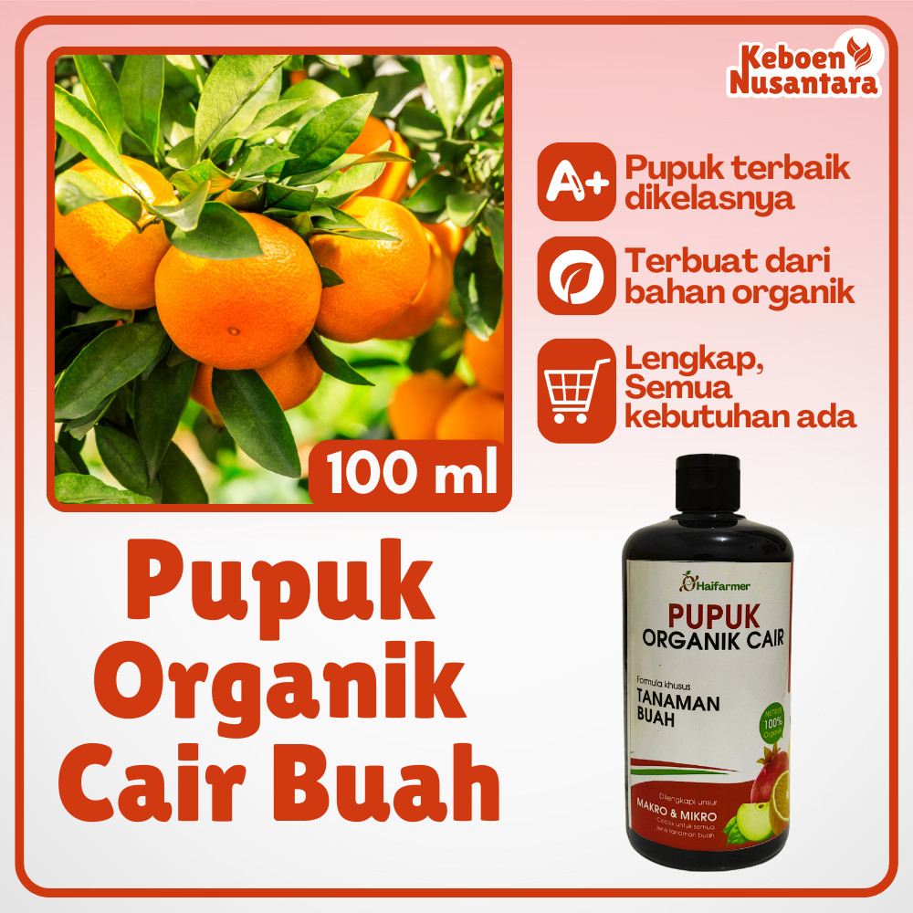 Jual Pupuk Organik Cair Tanaman Buah Dan Bunga 100mL POC Kompos Pelebat Penyubur Buah KEBOEN ...