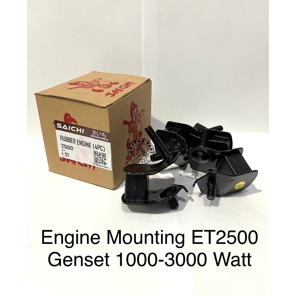 Jual Mounting ET2500 Saichi Set 4pcs Pangkon Dudukan Karet Vibration Absorber Genset 1000-3000 ...