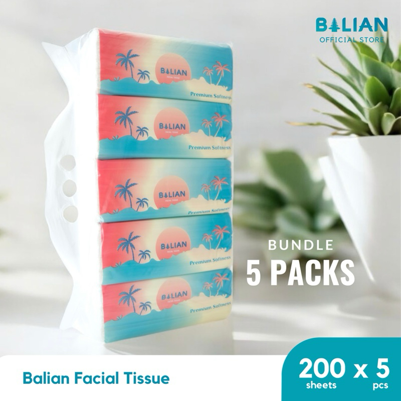 Jual Tisue BUNDLE [200s X 5pcs] / Balian Facial Tissue / Tissu Wajah ...