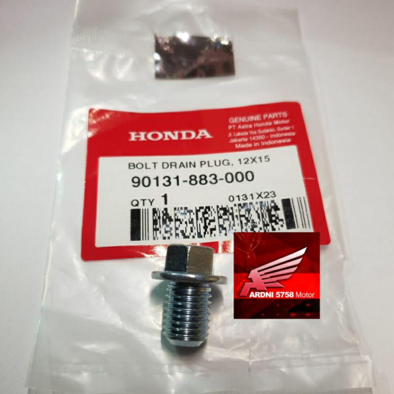 Jual 90131883000 BOLT DRAIN PLUG 12X15 BAUT PEMBUANGAN OLI MESIN BAWAH ...