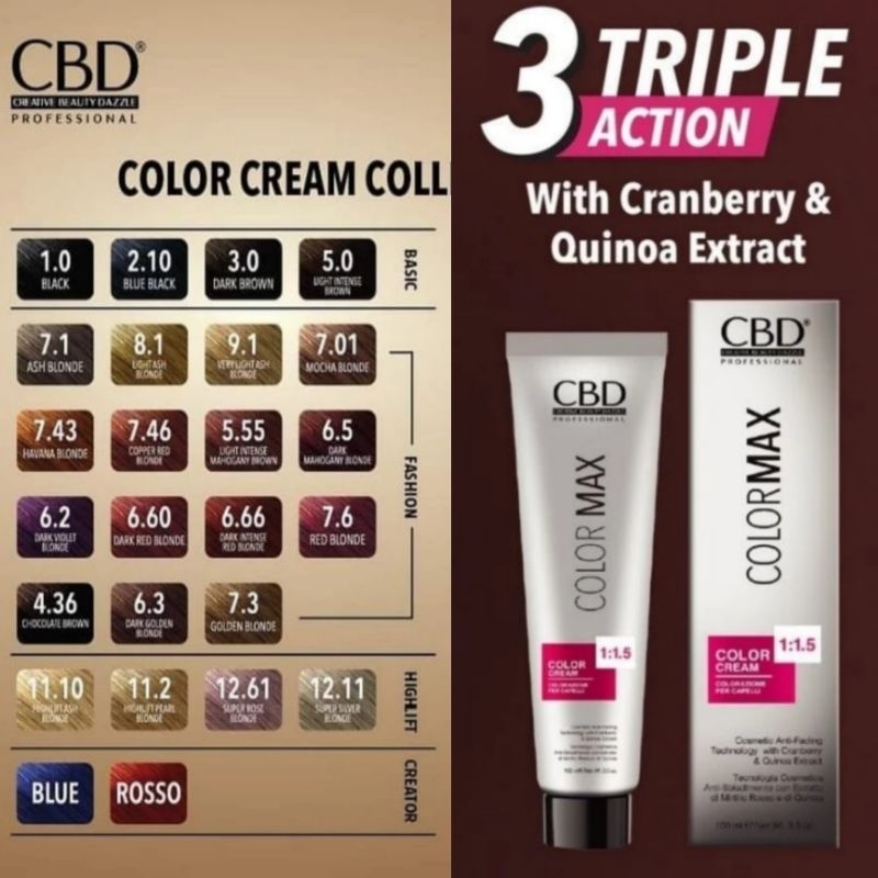 Jual CBD Hair Colormax Cat Rambut / Color max Pewarna Rambut 100ml ...