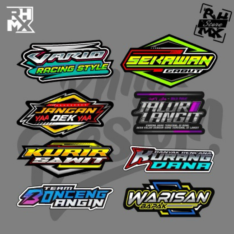 Jual sticker vario racing racing pack motor viral terbaru stiker ...