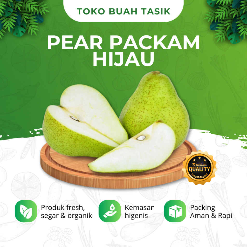Jual Buah Pear Packham Hijau Rasa Manis Daging Lembut Untuk Diet Jus ...