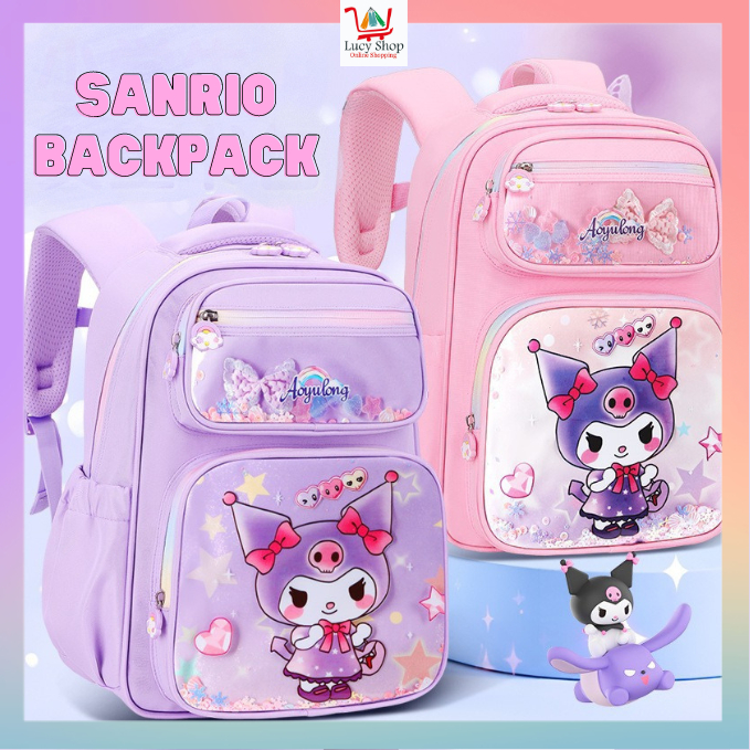 Jual Tas Ransel Backpack Anak PAUD TK SD Karakter Sanrio Kuromi Glitter Premium Lucu | Shopee ...