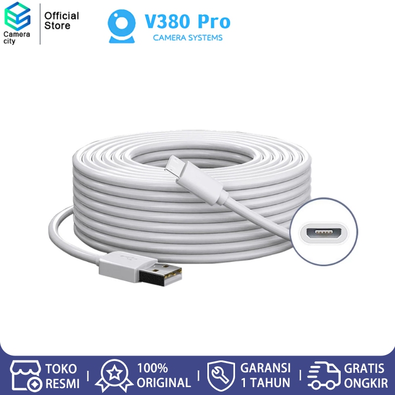 Jual CAMERACITY CCTV Cable/Kabel Micro USB 3M/5M/8M Cable Power For IP ...