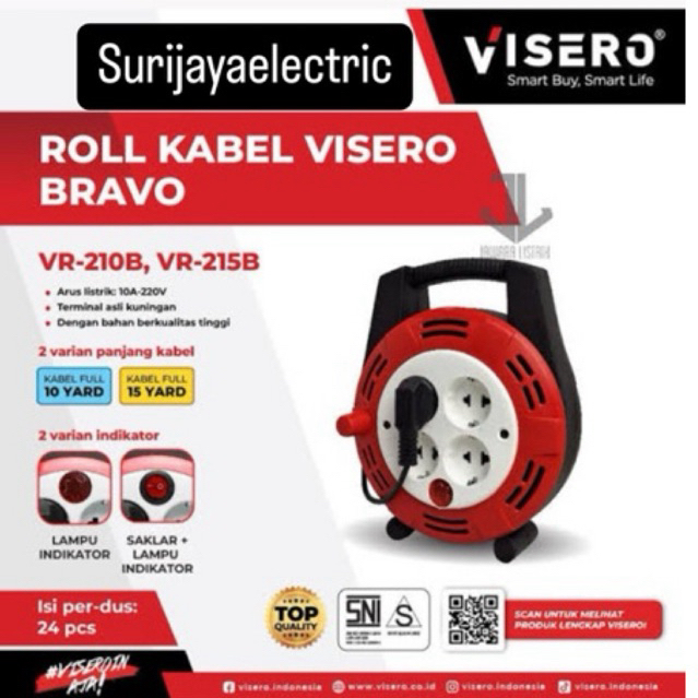 Jual Kabel Roll Visero 10 Meter 10m Kabel Roll Visero Alpha | Shopee ...