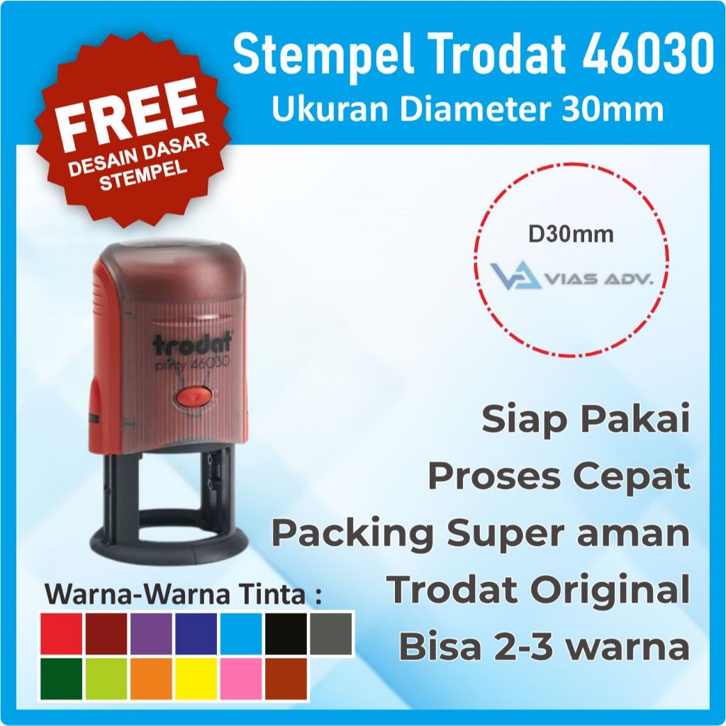 Jual Stempel Trodat Bulat Diameter 30mm Tipe 46030 | Stempel Praktis ...