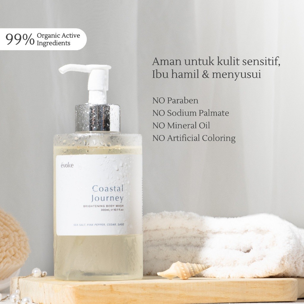 Jual COD!!!EVOKE Brightening Body Wash - Coastal Journey | Sabun Kulit ...