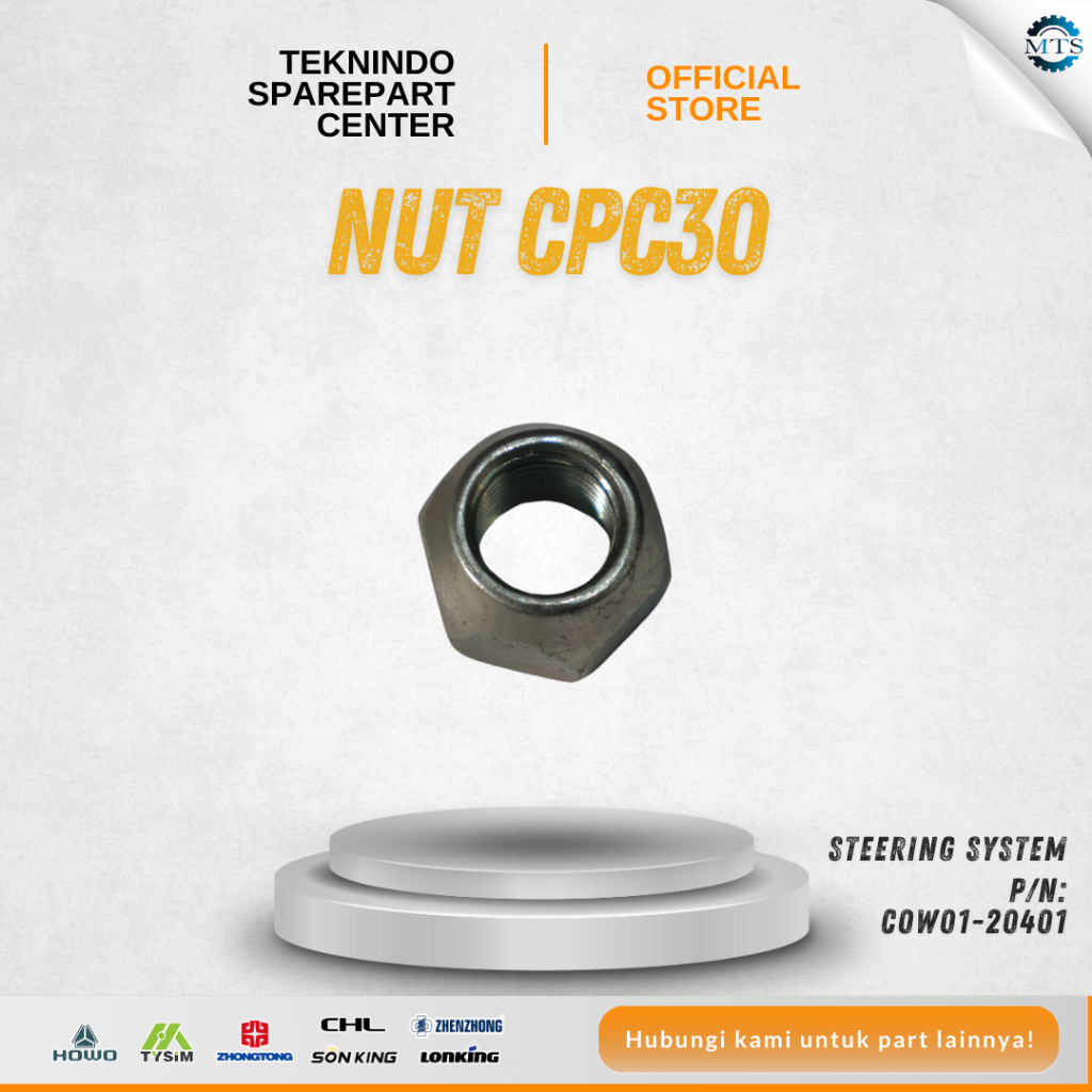 Jual Nut cpc30 | C0W01-20401 | Type Model: SONKING-JAC-CPC30-WS5 | Spec: Steering System ...