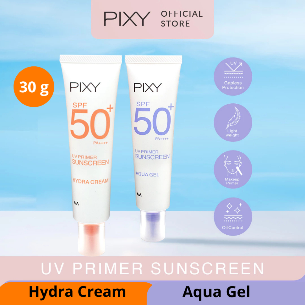 Jual WAWA - PIXY UV Primer Sunscreen Aqua Gel & Hydra Cream SPF50+ PA+++ | Netto 30 g | Shopee ...