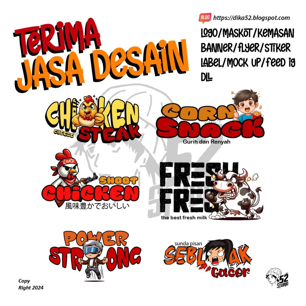 Jual JASA DESAIN GRAFIS LOGO/KEMASAN PRODUK/MASKOT BRAND/BANNER/SPANDUK ...