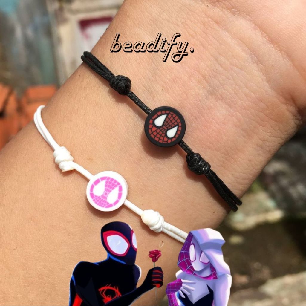 Jual Gelang Couple Spiderman Miles & Gwen Pasangan Kapel Capel | Shopee ...