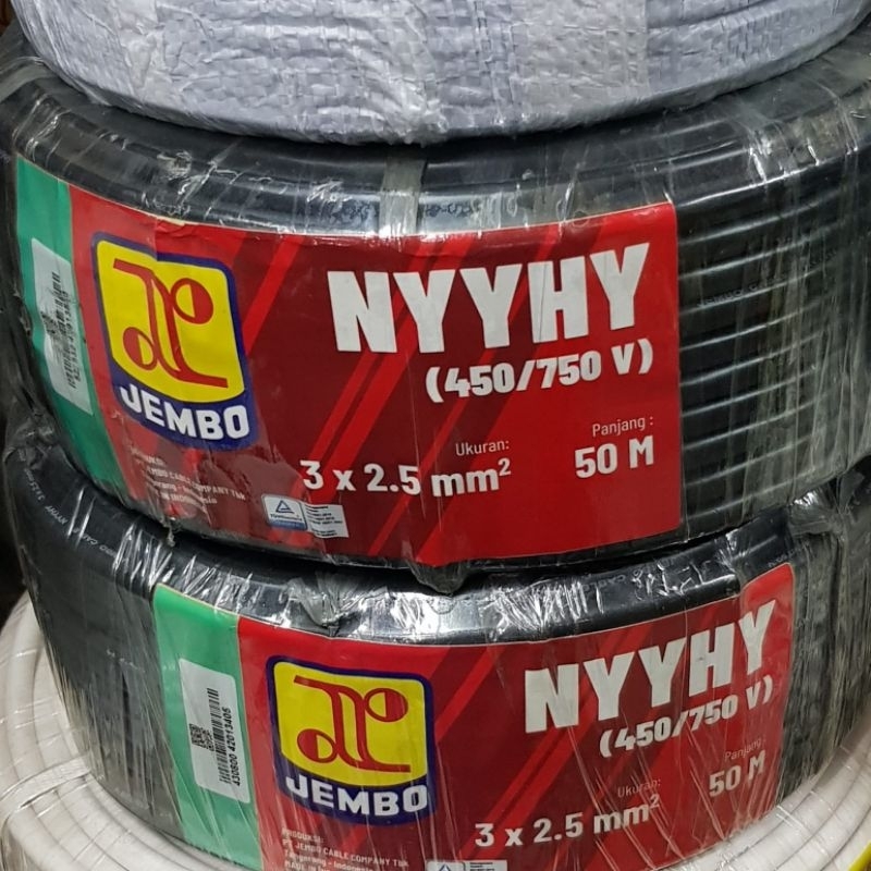 Jual Kabel Listrik Serabut isi 3 NYYHY 3x2.5mm JEMBO @50m NYYHY 3x2.5 mm | Shopee Indonesia