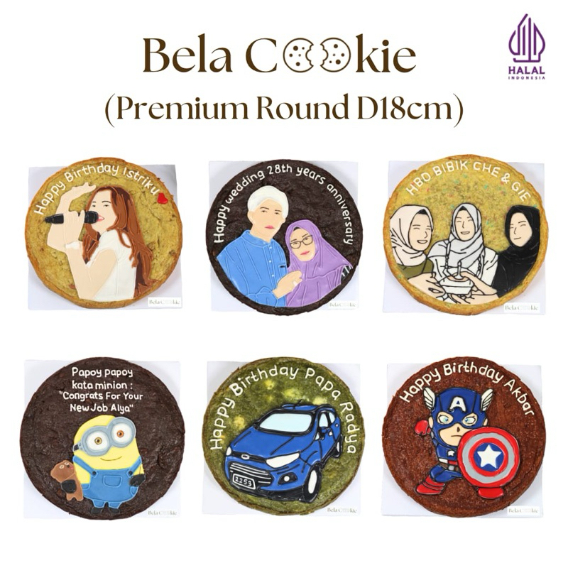 Jual Premium Round D18 cm Face / Character Cookies by @belacookie.id ...