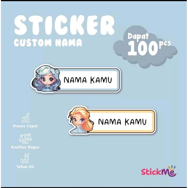 Jual Sticker Custom Bisa Request Nama Sendiri Atau Orang Lain | Shopee ...