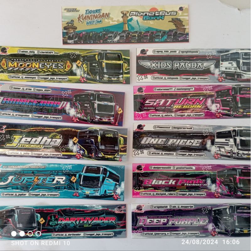 Jual Stiker Bus Artis Tunggal Jaya 10 unit, PlanetBus Gank, JB5 edition ...