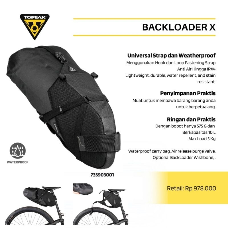 Jual Saddle bag topeak Backloader X tas sadel sepeda topeak mtb ...