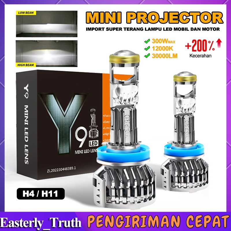 Jual 【2pcs】Ori H4/H11 Mini Pjector Projie Y7D/Y9D PRO 300Watt Import ...