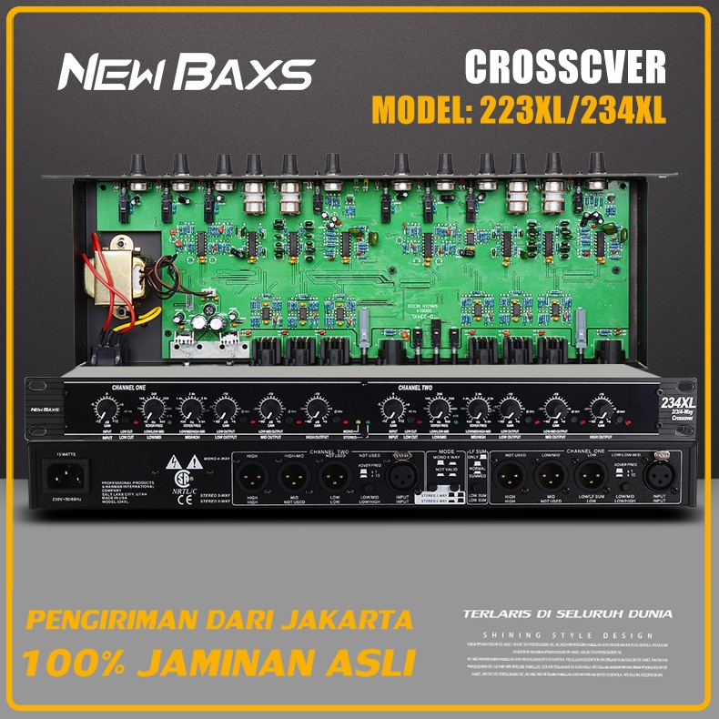 Jual NEW BAXS crossover aktif 223XL/234XL/224XL CROSSOVER 2way 3 way 4 way murah silang ...