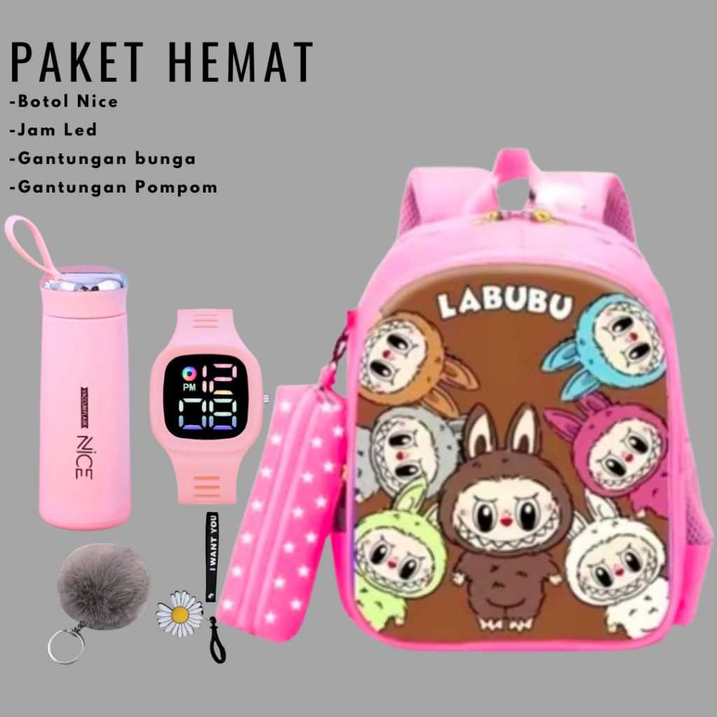 Jual Ransel anak Terbaru Backpack Labubu tas anak sekolah tk,sd perempuan | Shopee Indonesia