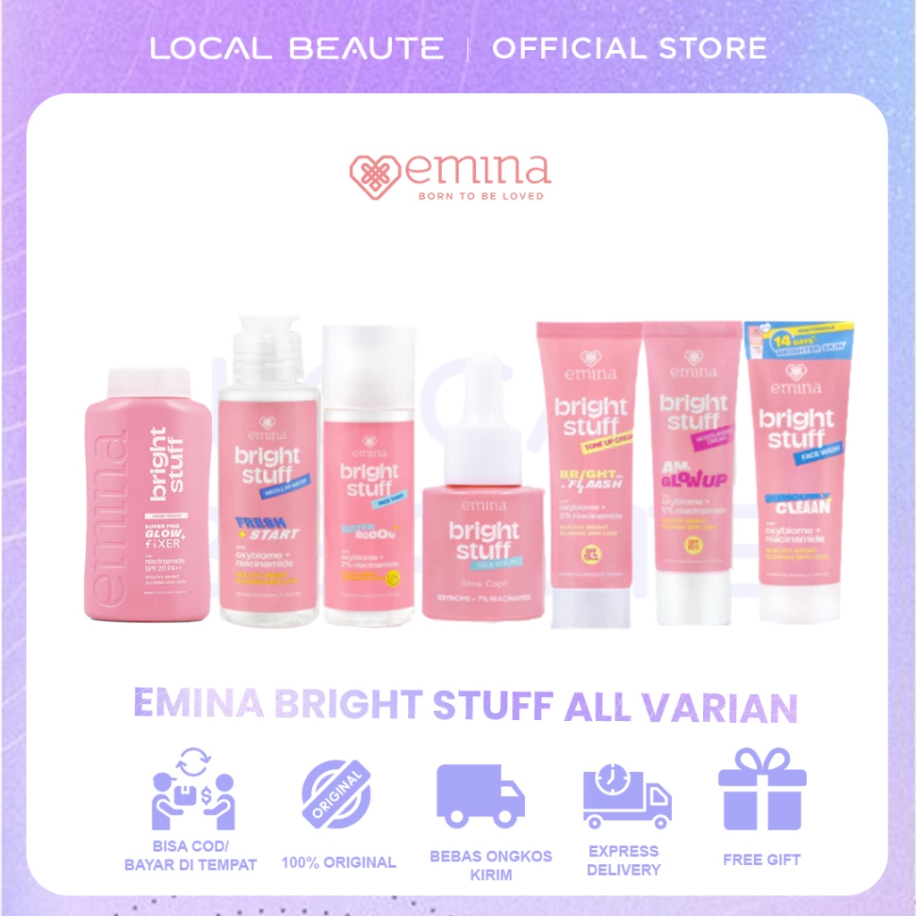 Jual Local Beaute - Emina Bright Stuff Series | Face Wash - Face Toner ...