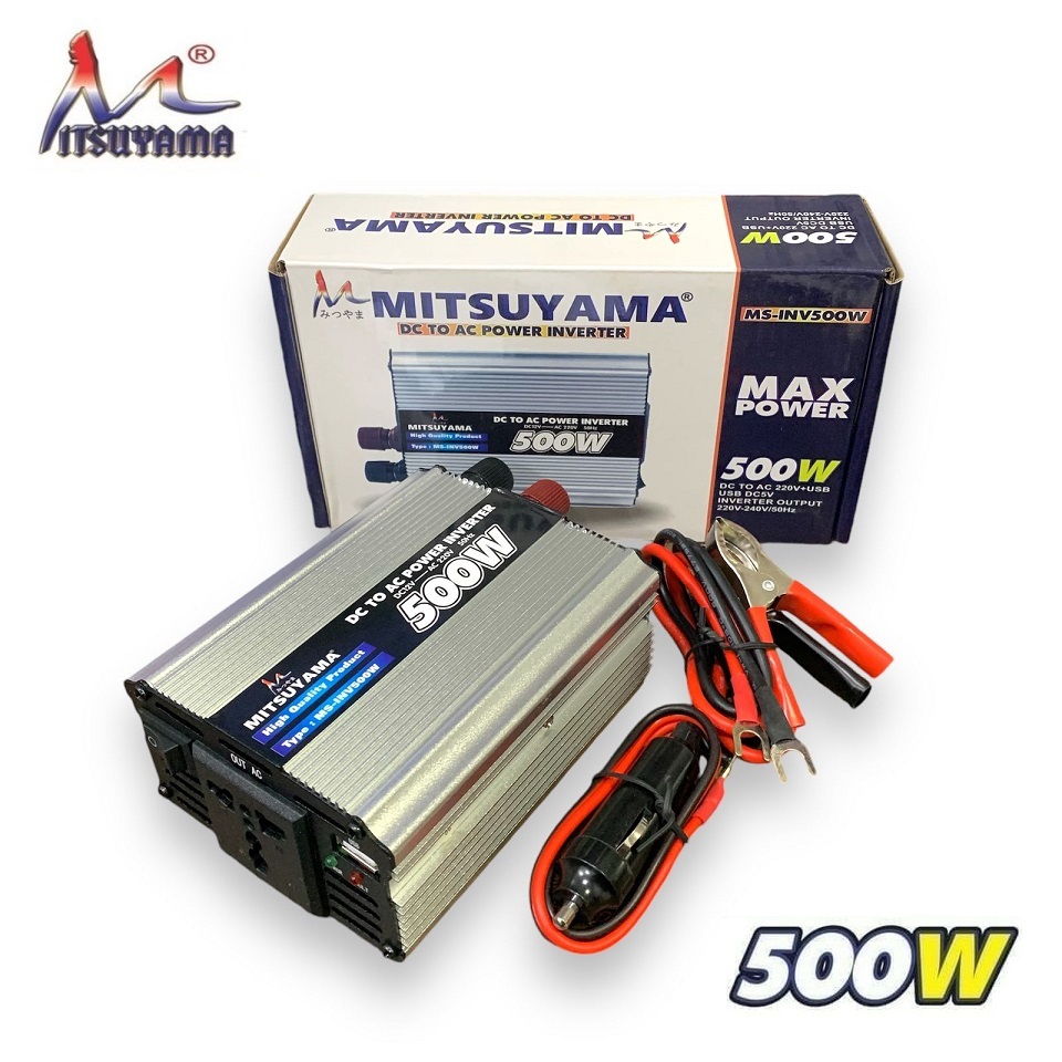 Jual Power Inverter 500W DC12v to AC220v Mitsuyama MS-INV500W | Shopee ...
