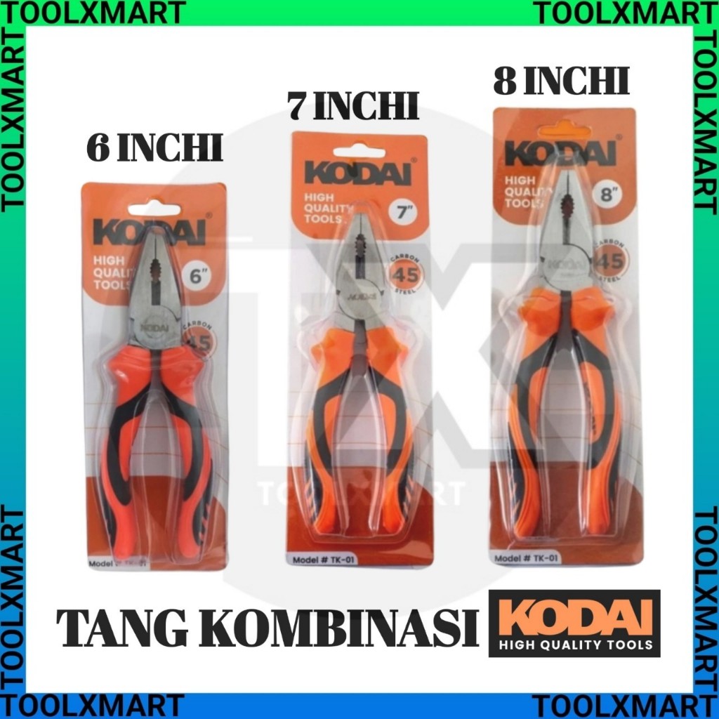 Jual Tang Kombinasi 6" 7" 8" KODAI Tang kombinasi 6 inch 7 inch 8 inch ...