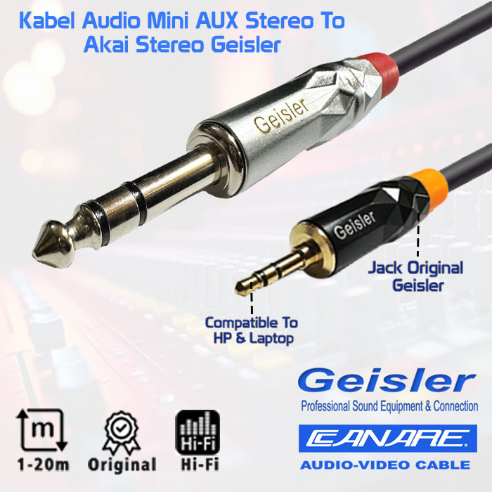 Jual JUAN - Kabel Pro! Jack Akai Stereo SLV to Mini Stereo Geisler ...