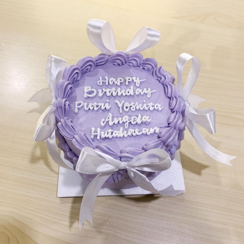 Jual Kue Ulang Tahun/Birthday Cake/Kue Ultah Tema Ribbon Purple/Kue Birthday Jakarta | Shopee ...