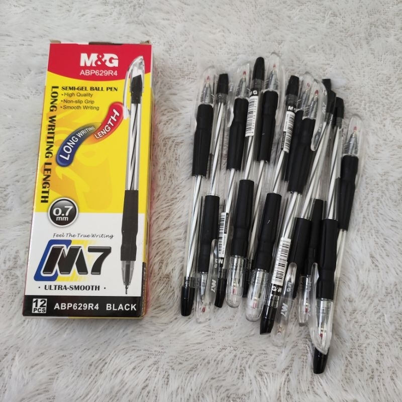 Jual 1 PAK M&G BOLPEN SEMI GEL BALLPEN ABP629R4 0.7 MM ULTRA SMOOTH M7 ...