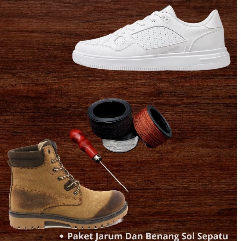 Jual Benang Sol Benang Nilon Sepatu Hitam Coklat Putih Tali Gujer ...