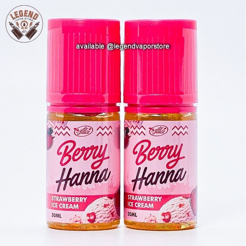 Jual SALT NIC - LIQUID BERRY HANNA Strawberry Ice Cream 30ML 15MG ...