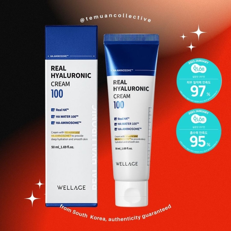 Jual WELLAGE Real Hyaluronic 100 Cream 50mL - Filling, Hydrating and ...