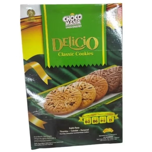Jual Delicio Choco Mania classic cookies kukis cokelat, tiramsiu ...