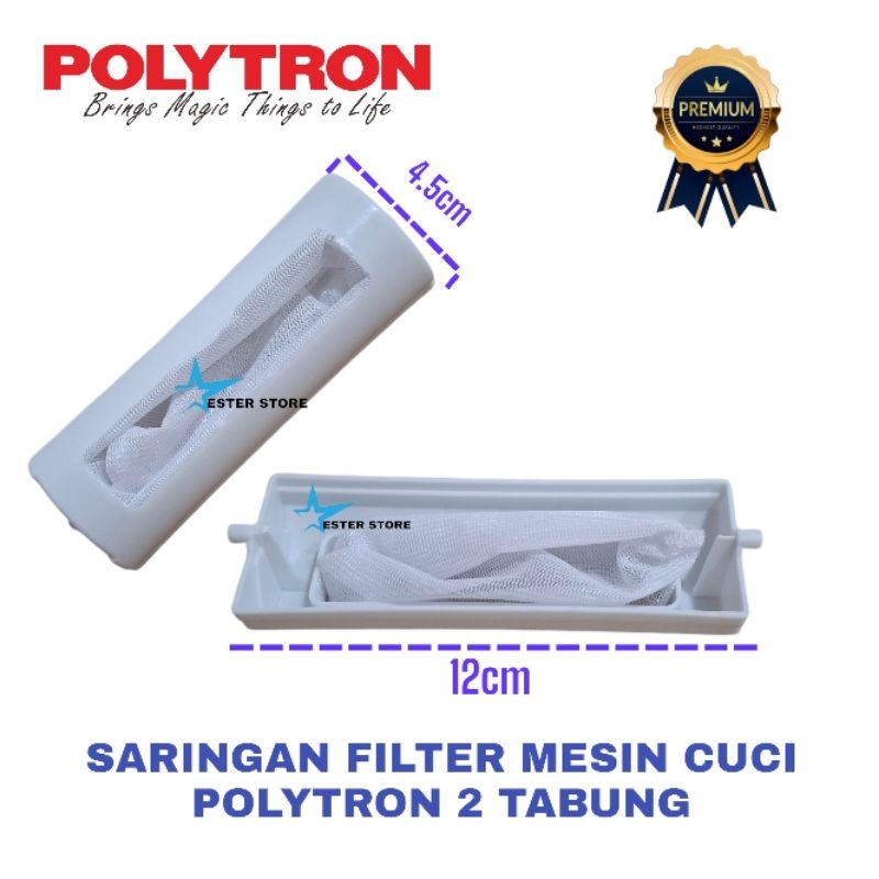 Jual Polytron Pwm 7072 Saringan Filter mesin cuci Polytron 2 tabung ...