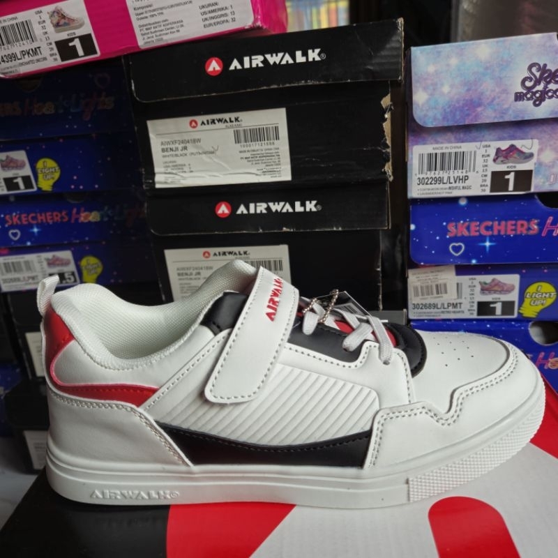 Jual Airwalk Sepatu Sneakers Anak BastiaJR White-Black| Boys Kids ...