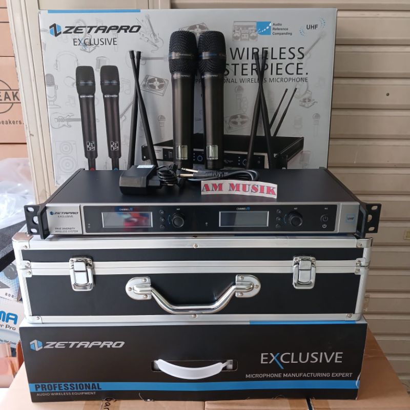 Jual MICROPHONE WIRELESS ZETAPRO EXCLUSIVE ORIGINAL PLUS KOPER ...