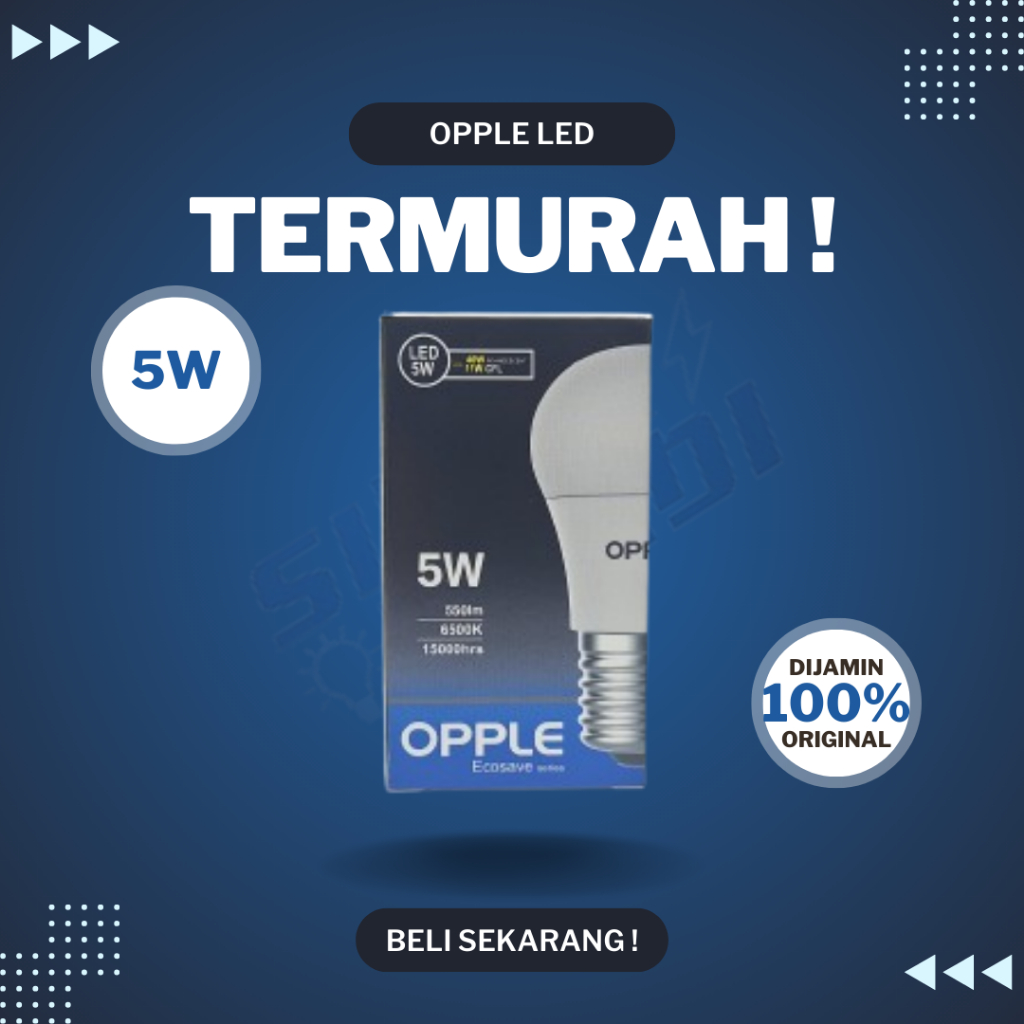 Jual Opple LED Ecosave 5W E27 6500K (Putih) | Shopee Indonesia