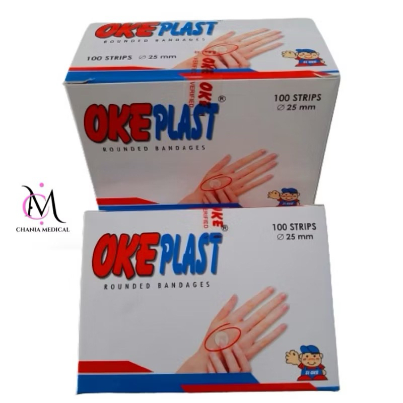 Jual 1 PCS PLESTER BULAT PUTIH OKEPLAST | Shopee Indonesia