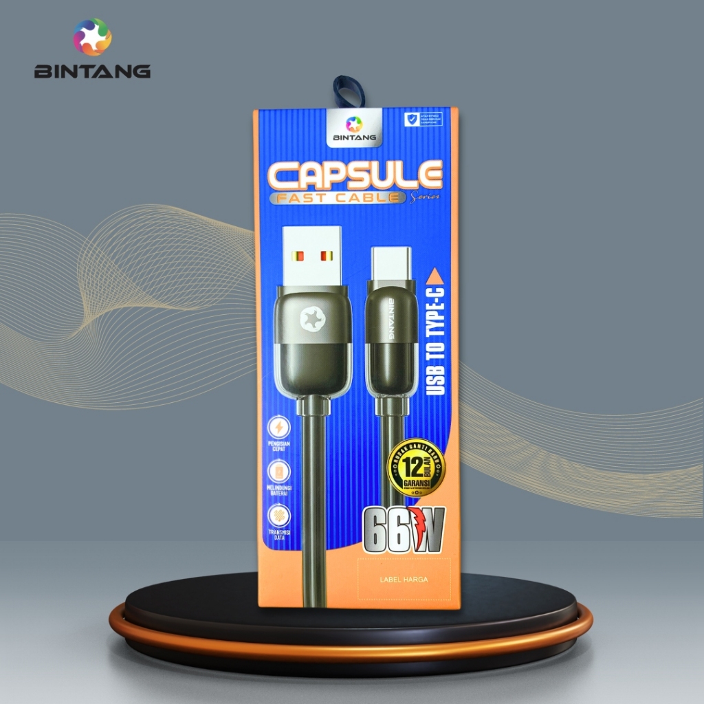 Jual KABEL DATA USB TO TYPE-C BT 1M 66W CAPSULE | Shopee Indonesia