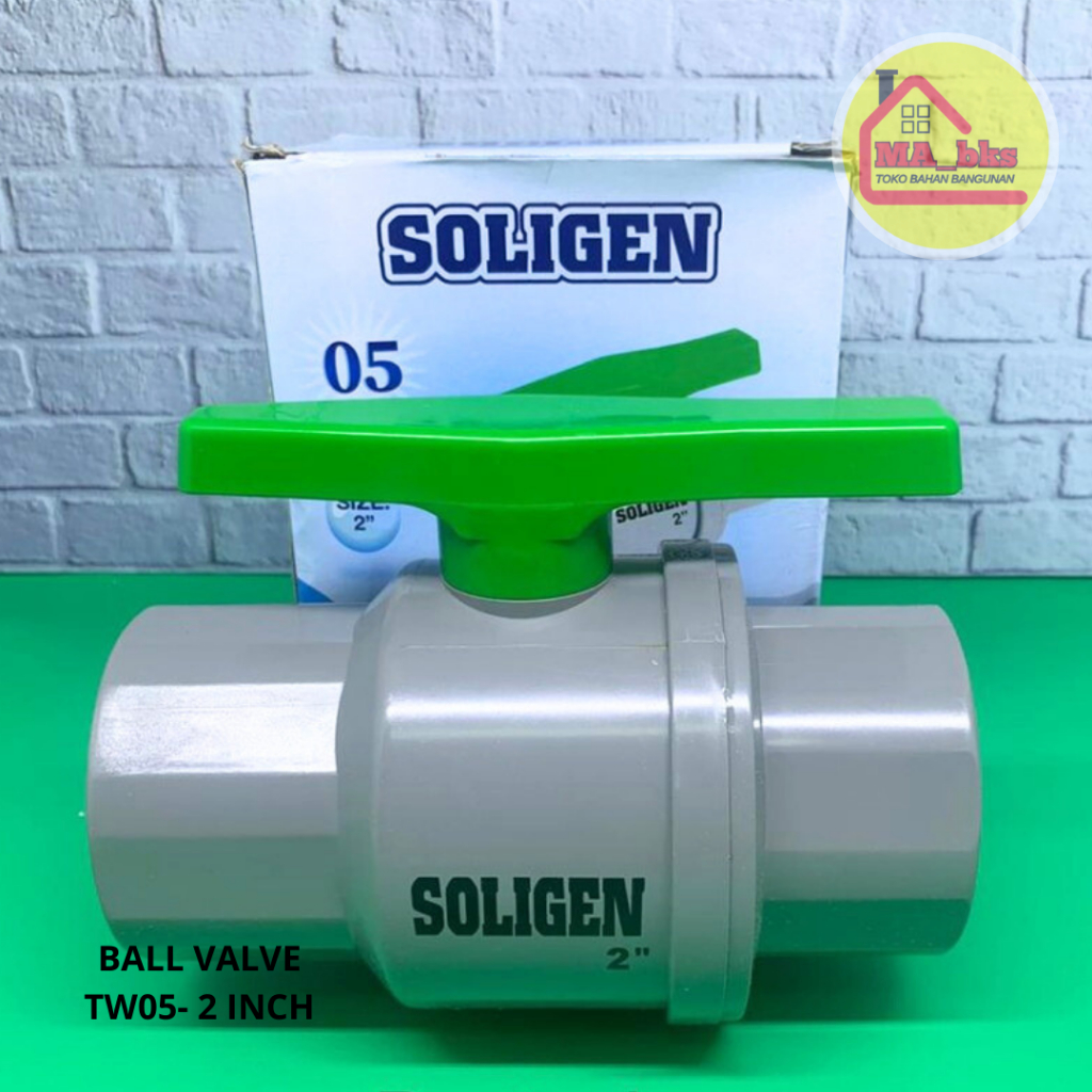Jual Ball Valve Pvc Stop Kran Soligen 2 Inch TW05 | Shopee Indonesia