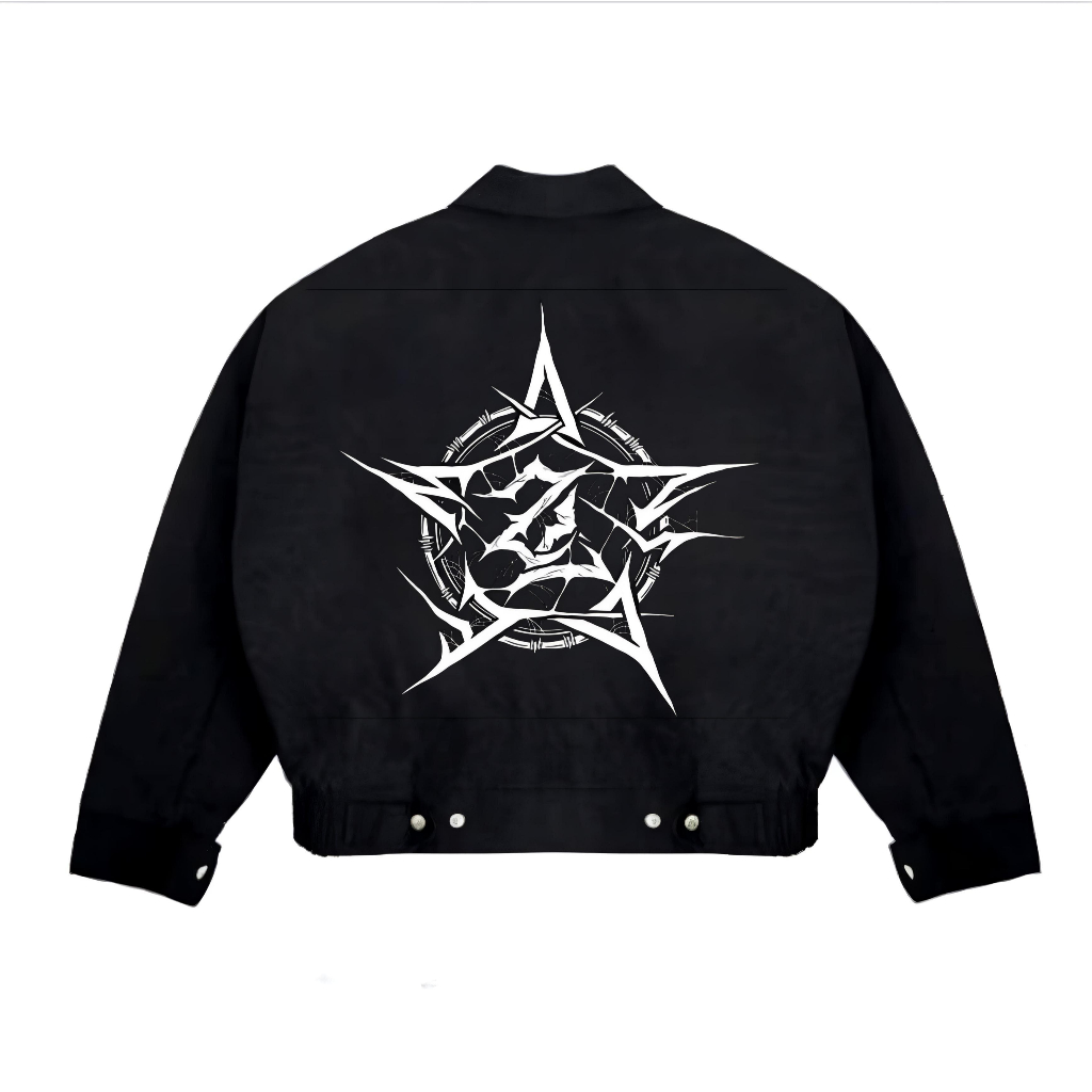Jual WORK JACKET CROP - JACKET CROP SPIDER STARS PRIA WANITA UNISEX ...