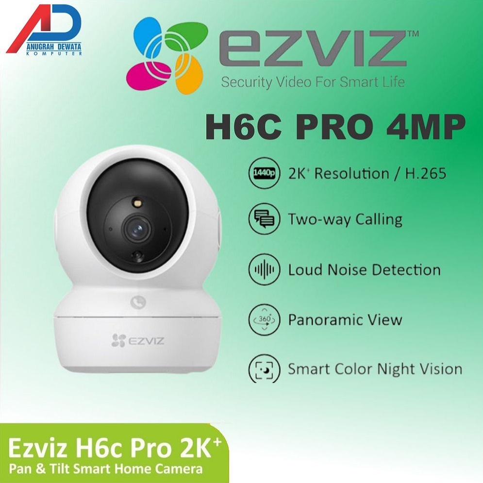 Jual EZVIZ H6C PRO 4MP 2K Rotate 360 Wifi Wireless Camera | Shopee ...