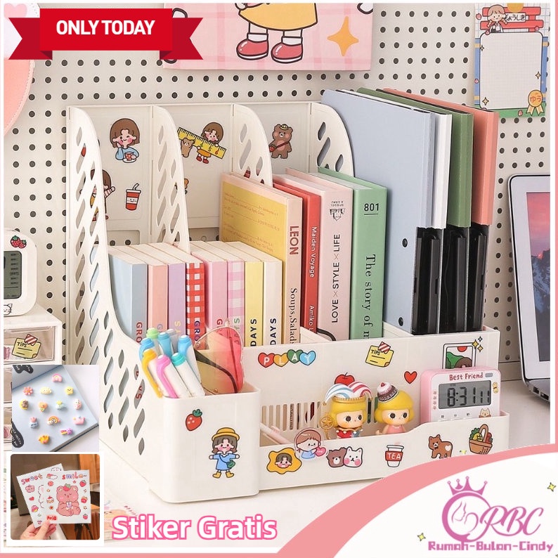 Jual Pesan aja COD RBC Rak Buku stiker Rak Penyimpanan desktop ...