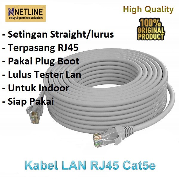Jual Kabel LAN UTP RJ45 Cat5e 1,5M 3M 5M 10M 15M 20M 25M 30M | Shopee Indonesia