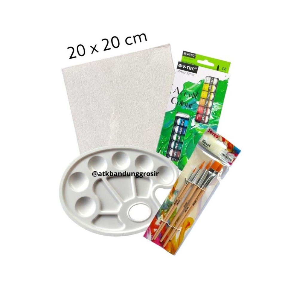 Jual Seller Resmi Paket Melukis Lengkap Set 4 in 1 Variasi Set Kanvas ...